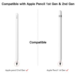 MEKO 4 Pack Replacement Tips for Apple Pencil 1st Gen & 2nd Gen, Pen Nibs for iPad Pro Pencil- Black