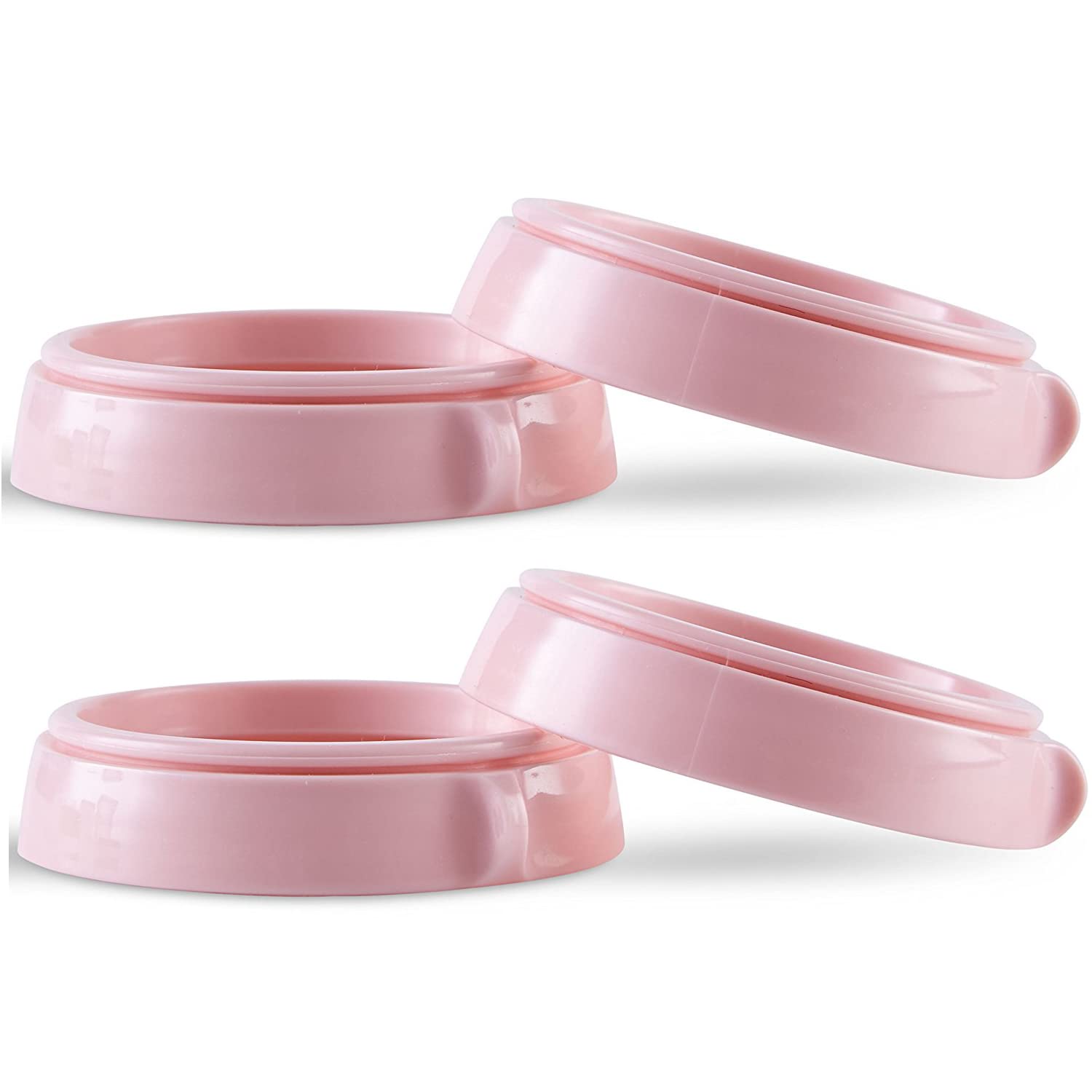 ROMIRUS Bottle Collars Rings Replacement for Comotomo Baby Feeding Bottles, 4 Count (Pink)