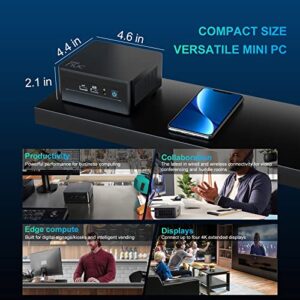 GEEK+ NUC 13 Pro NUC13ANHi7 Arena Canyon Mini PC, Core i7-1360P, 8GB RAM, 256GB SSD, Mini Computer Win 11 Pro für Business Home Office, Unterstützung 8K/4K Quad Display/WiFi 6E/BT 5.3/Thunderbolt 4