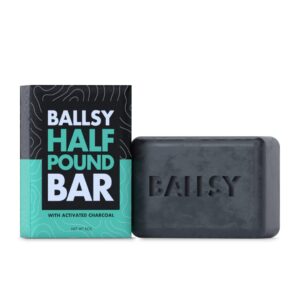 ballsy bar soap activated charcoal, essential oils, and plant extracts .5lb