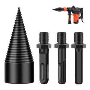 hlgq 32 42 45 50mm firewood splitter machine drill bit wood cone punch driver square round hex shank drill bit split tool,50mm