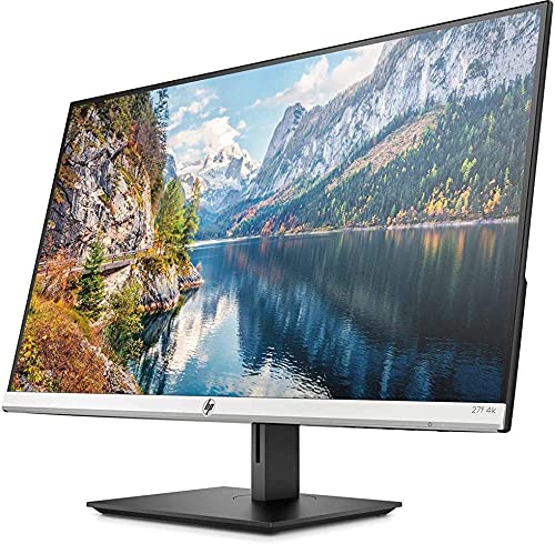 HP 27F 27" IPS LED 4K (3840 x 2160) 60Hz UHD Monitor - 5ms Response - 1000:1 Static 10000000:1 Dynamic Contrast Ratio- 300 CD - Free RATZK HDMI Cable