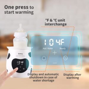 Baby Bottle Warmer for Breastmilk | Fast Water Warmer for Baby Formula | Easy-to-use Portable Bottle Warmer | BOLOLO Baby Water Warmer with Precise Temperature Control, Large Diameter, BPA-Free