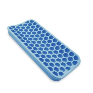 small silicone pad for curling iron, thicker heat resistant silicone mat for hair tools, portable hair styling tool rest holder for straightener, hair dryer, flat iron (blue)