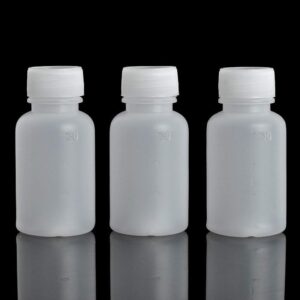 lazzon refillable container graduated lab chemical container reagent bottle sample sealing liquid medicine bottle 30ml