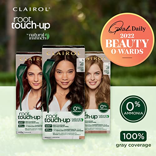 Clairol Root Touch-Up by Natural Instincts Permanent Hair Dye, 4 Dark Brown Hair Color, Pack of 1