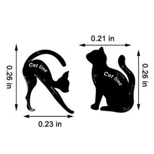 2 Pcs Cat Eyeliner Stencils, Matte PVC Material Smoky Eyeshadow Applicators Template Plate, Cat Shape Eye Liner & Eye Shadow Guide Template Tool