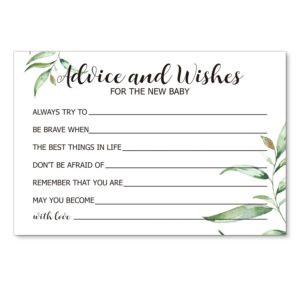 tentado 50 pack advice and wishes cards for baby, wishes for baby cards, baby shower advice and wishes cards, baby shower game, 4x6 inch