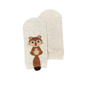 Everything Socks Animal Socks for Women men girls teens and kids- 5 Pack Includes Calico Cat, Fox, Red Panda, and Chipmunk Design- Fun ankle socks for Children & Adults