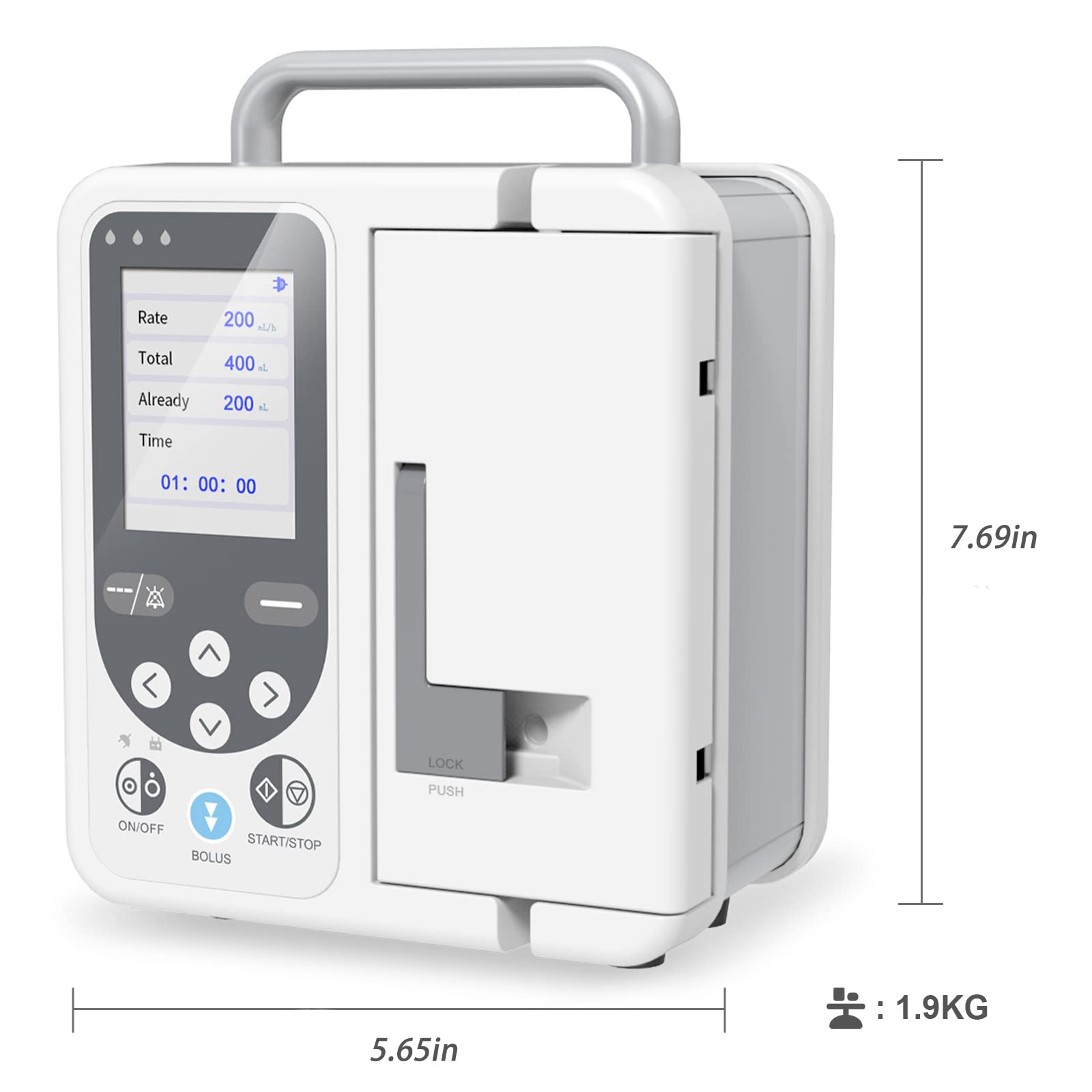 CONTEC Veterinary IV Infusion Pump Portable Machine with LCD Display,Volumetric High Infusion Accuracy