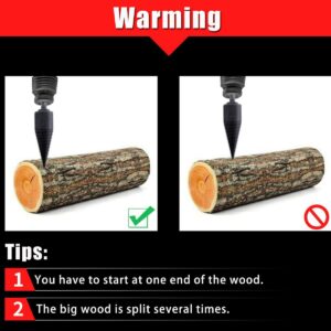 HLGQ 32 42 45 50mm Firewood Splitter Machine Drill Bit Wood Cone Punch Driver Square Round Hex Shank Drill Bit Split Tool,50mm