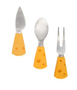 3pcs cheese knife set, stainless steel cheese knives, cheese spoon, cheese fork, suitable for gift giving