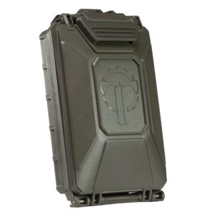 thyrm cellvault-5m modular battery storage for cr123, 18650, 18350, cr2032 batteries with movable inserts (olive drab), made in usa