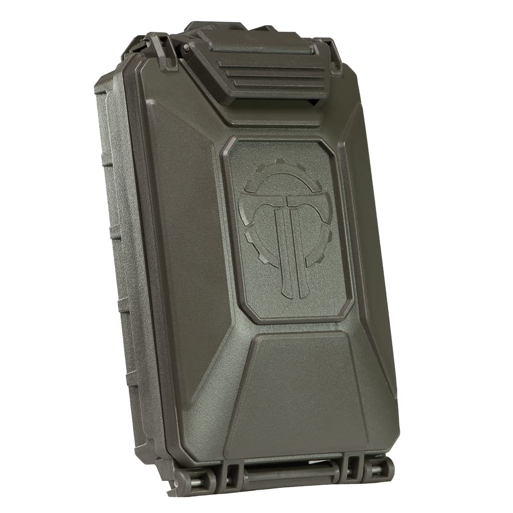 Thyrm CellVault-5M Modular Battery Storage for CR123, 18650, 18350, CR2032 Batteries with movable inserts (Olive Drab), Made in USA