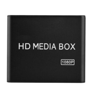 HDMI Media Player, 1080P Stereo Surrounding Media Player Center 1080P AVYPrPbHDMI, Compatible SDMMC Cards, USB Devices U Disk (US Plug)