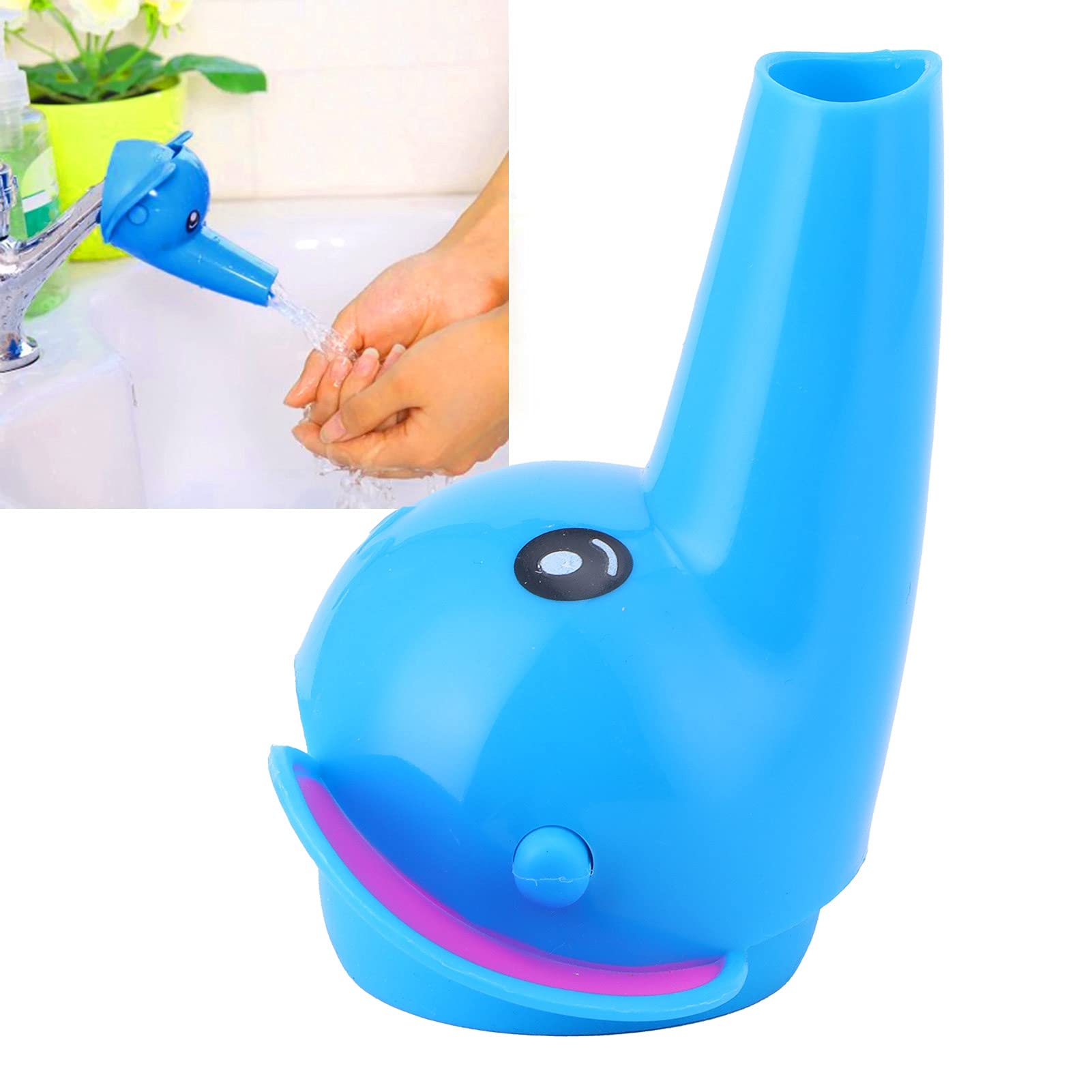 Faucet Extender, Cartoon Faucet Extender Lightweight and Portable Small and Light for Hand Washing for Children(blue)