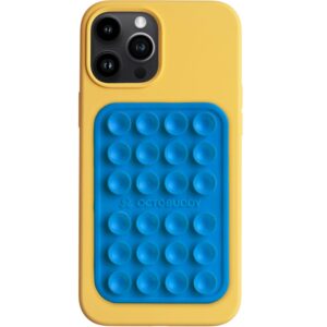 octobuddy - silicone suction phone case adhesive mount - hands-free, strong grip holder for selfies & videos - durable, easy to use - iphone & android compatible - 2.25″ x 3.25″, blue ashes