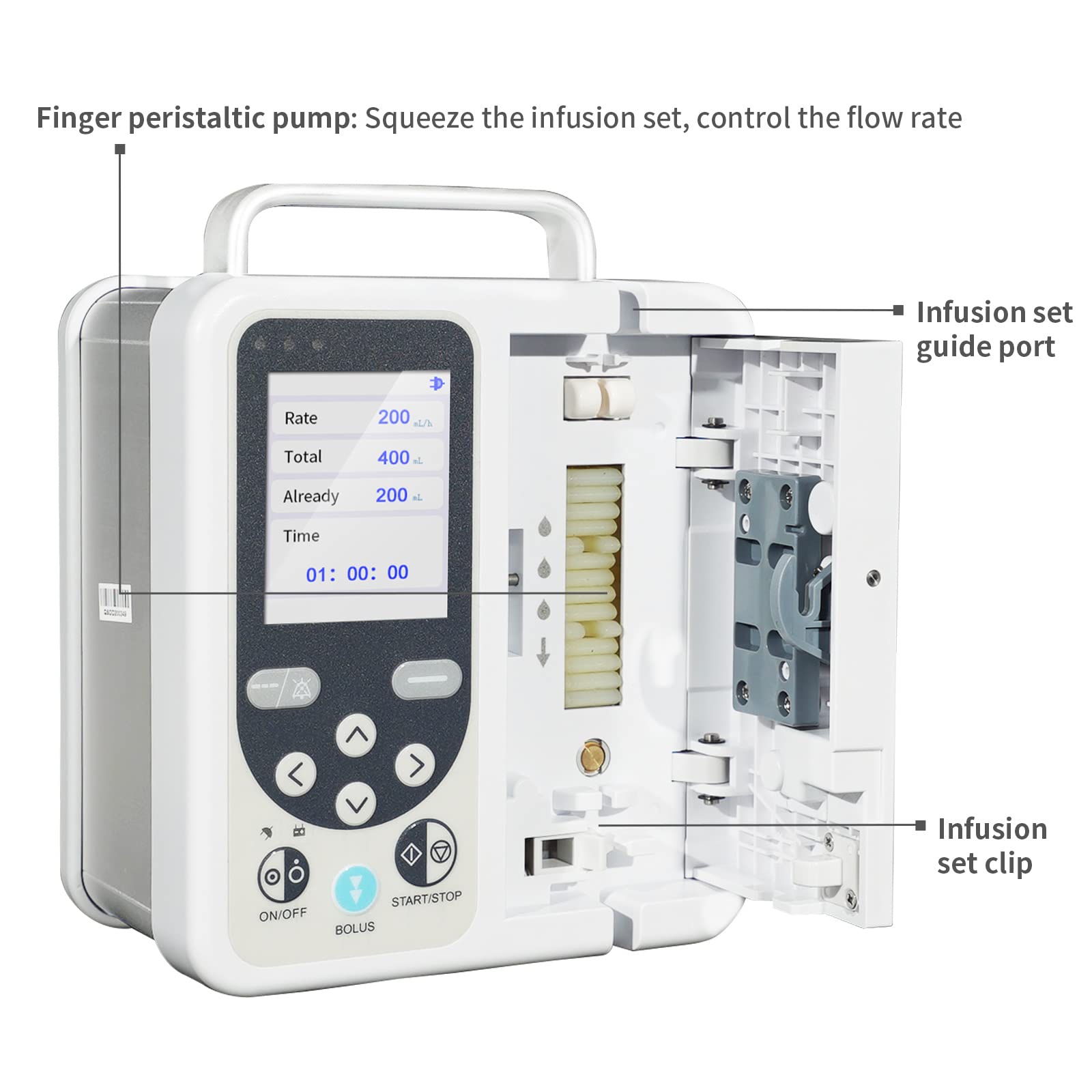 CONTEC Veterinary IV Infusion Pump Portable Machine with LCD Display,Volumetric High Infusion Accuracy