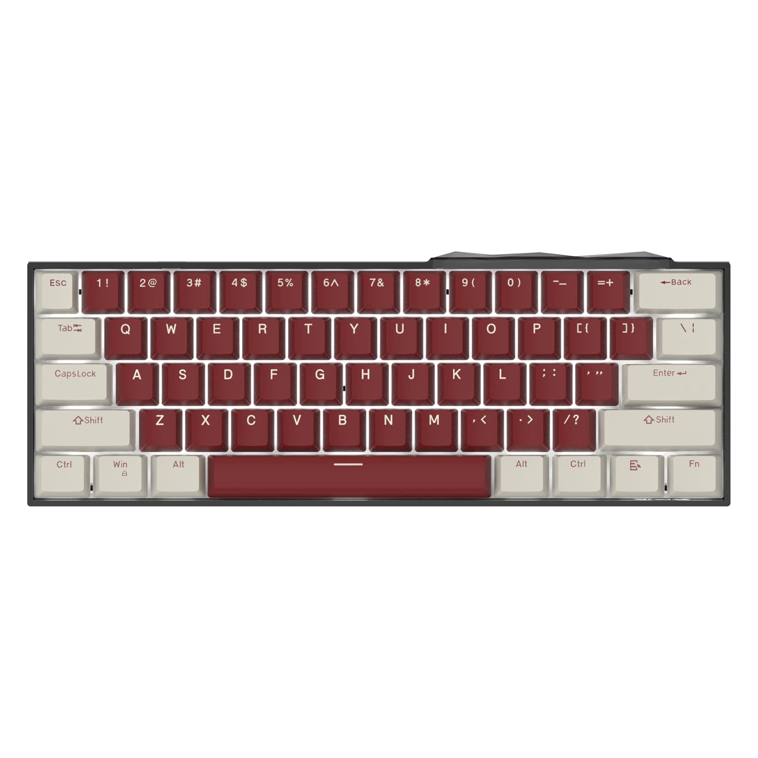 FIRSTBLOOD ONLY GAME. K610T 60% 2.4G Wireless/Bluetooth 5.0/USB Wired Triple Mode Mechanical Keyboard, 61 Keys Compact Gaming Keyboard with Programmable Software, White Backlit, Brown Switch