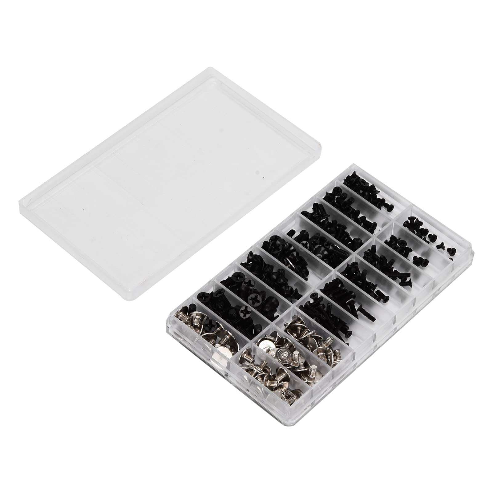 Computer Screws Kit,360Pcs Computer Screws Kit Alloy Steel Micro Cross Screw Assortment Set M2 M2.5 M3 Fasteners