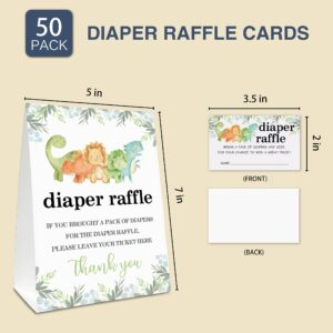 Diaper Raffle Tickets For Baby Shower, Safari Themed Jungle Forest Tropical Animals Cards, Party Favors For Baby Showers Game Cards, 1 Sign & 50 Cards Per Pack – (016-niaobu)