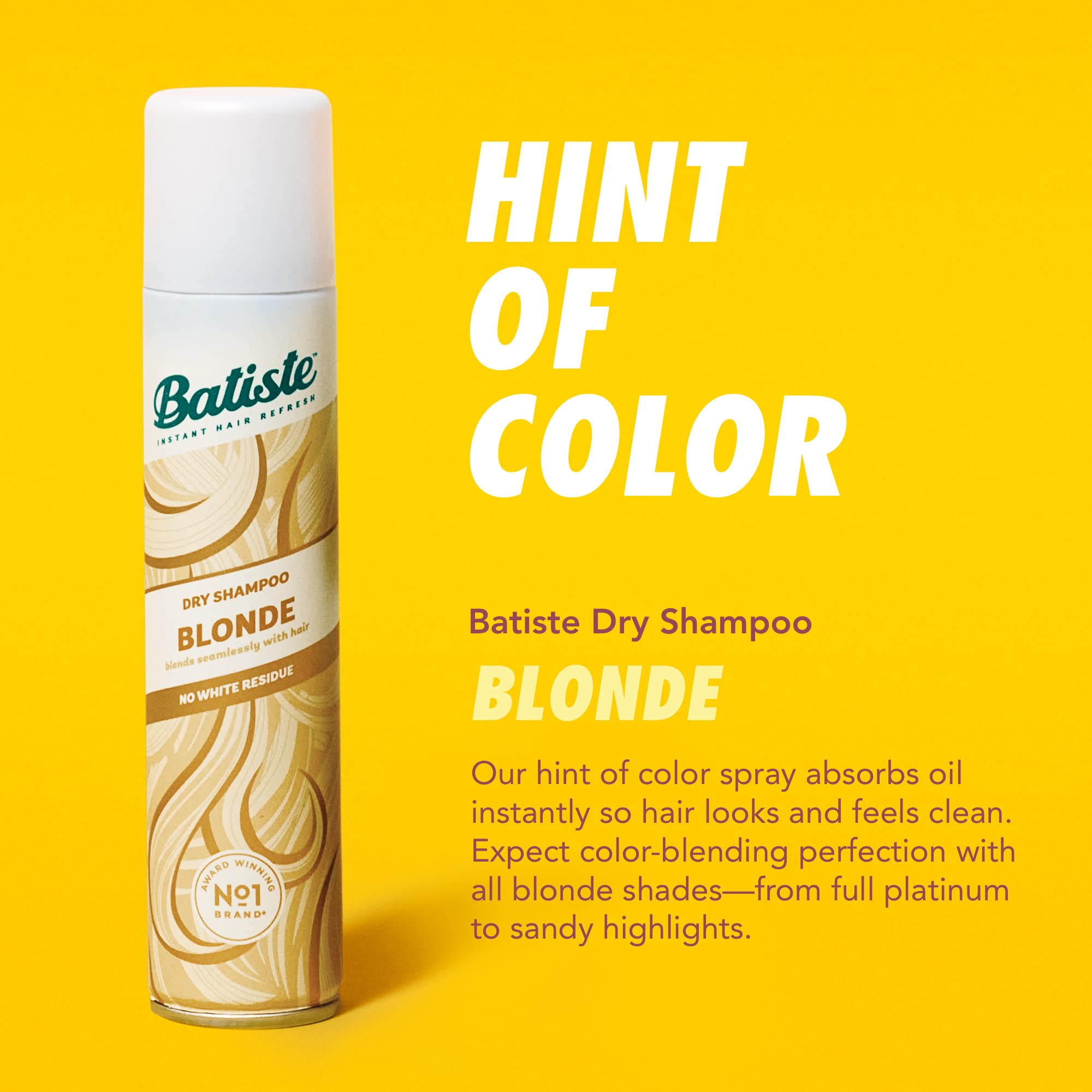 Batiste Dry Shampoo, Blonde, 6.35oz. Packaging May Vary