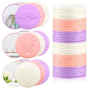 yulejo 50 pcs compact mirror bulk portable travel makeup mirror colorful small pocket mirror for women girls travel daily use,24 styles, purple, pink, white