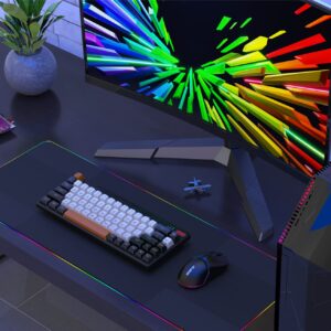 FIRSTBLOOD ONLY GAME. K690T Hot-Swappable 60% 2.4G Wireless/Bluetooth 5.0/USB Wired Triple Mode Mechanical Keyboard, 69 Keys Compact Gaming Keyboard, PBT Keycaps RGB Backlit, Brown Switch