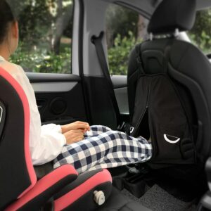 Rezlli 4 to 1 Foot Rest for Kids or Toddlers Compatible with Car Seat, Portable Car Organizer, Car Seat Protector and Children Travel Bag (Pack of 1)