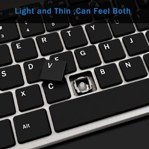 Wireless Keyboard and Mouse Combo, Compact Quiet Wireless Keyboard and Mouse Set 2.4G Ultra-Thin Sleek Design for Windows, Computer, Desktop, PC, Notebook, Laptop (GHKM03)