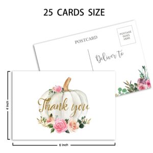 Pumpkin Floral Baby Shower Invitation Set, Books For Baby, Thank You, Diaper Raffle, Fill In Invites Cards,Each Design 25 Cards & Envelopes (Total 100 Cards) – (b011-taozhuang)