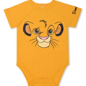 Disney Lion King Simba Baby Boys Short Sleeve Bodysuit and Pants Set for Newborn and Infants