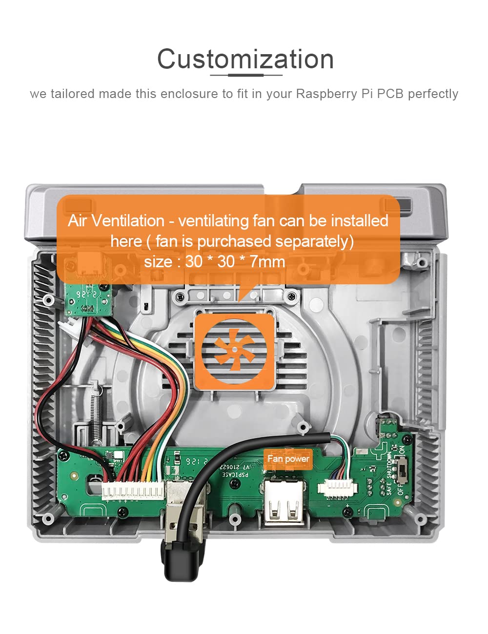 RETROFLAG PiStation CASE, Raspberry Pi 4 Case with Cooling Fan and 3pcs Raspberry Pi 4 Heatsinks for Raspberry Pi 4 Model/Pi 4B (Pi 4 Case)