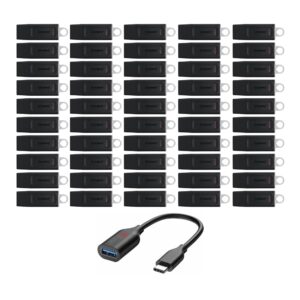 kingston 32gb usb 3.2 datatraveler exodia flash drive (50-pack) bundle with usb-c cable (51 items)