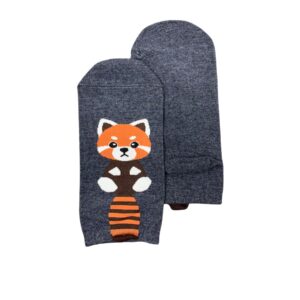 Everything Socks Animal Socks for Women men girls teens and kids- 5 Pack Includes Calico Cat, Fox, Red Panda, and Chipmunk Design- Fun ankle socks for Children & Adults