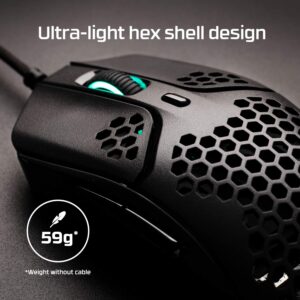 HyperX Alloy Origins Core - Tenkeyless Mechanical Gaming Keyboard & Pulsefire Haste – Gaming Mouse, Ultra-Lightweight, 59g, Honeycomb Shell, Hex Design, RGB, Hyperflex USB Cable