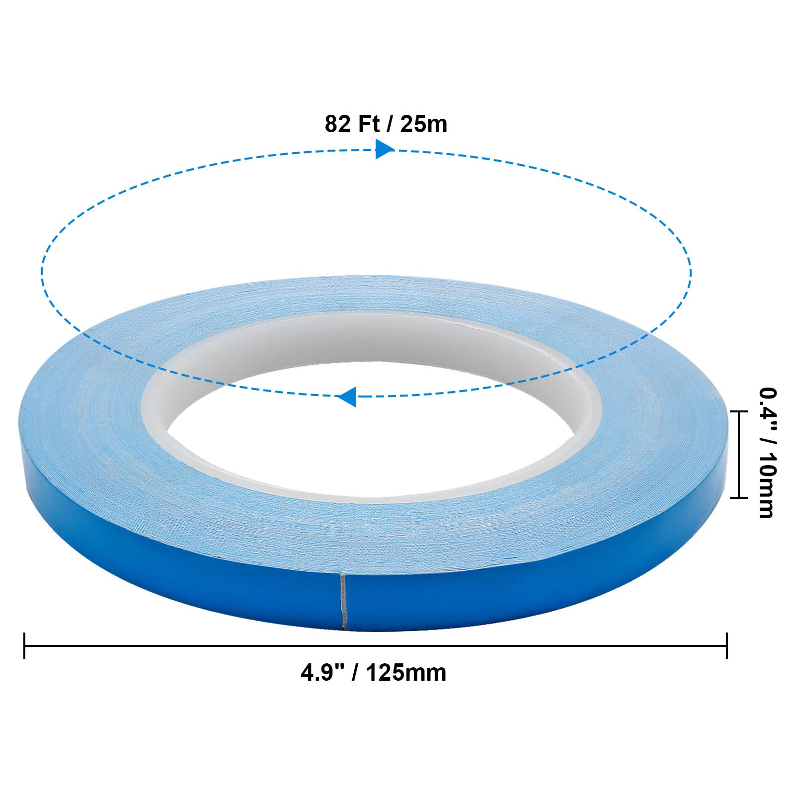 PHITUODA Thermal Conductive Tape, (10mm Width x 0.20mm Thickness x 25 Meters) Double Side Thermal Adhesive Tape, Heatsink Thermal Tape for Coolers, LED Strips, Computer CPU, GPU