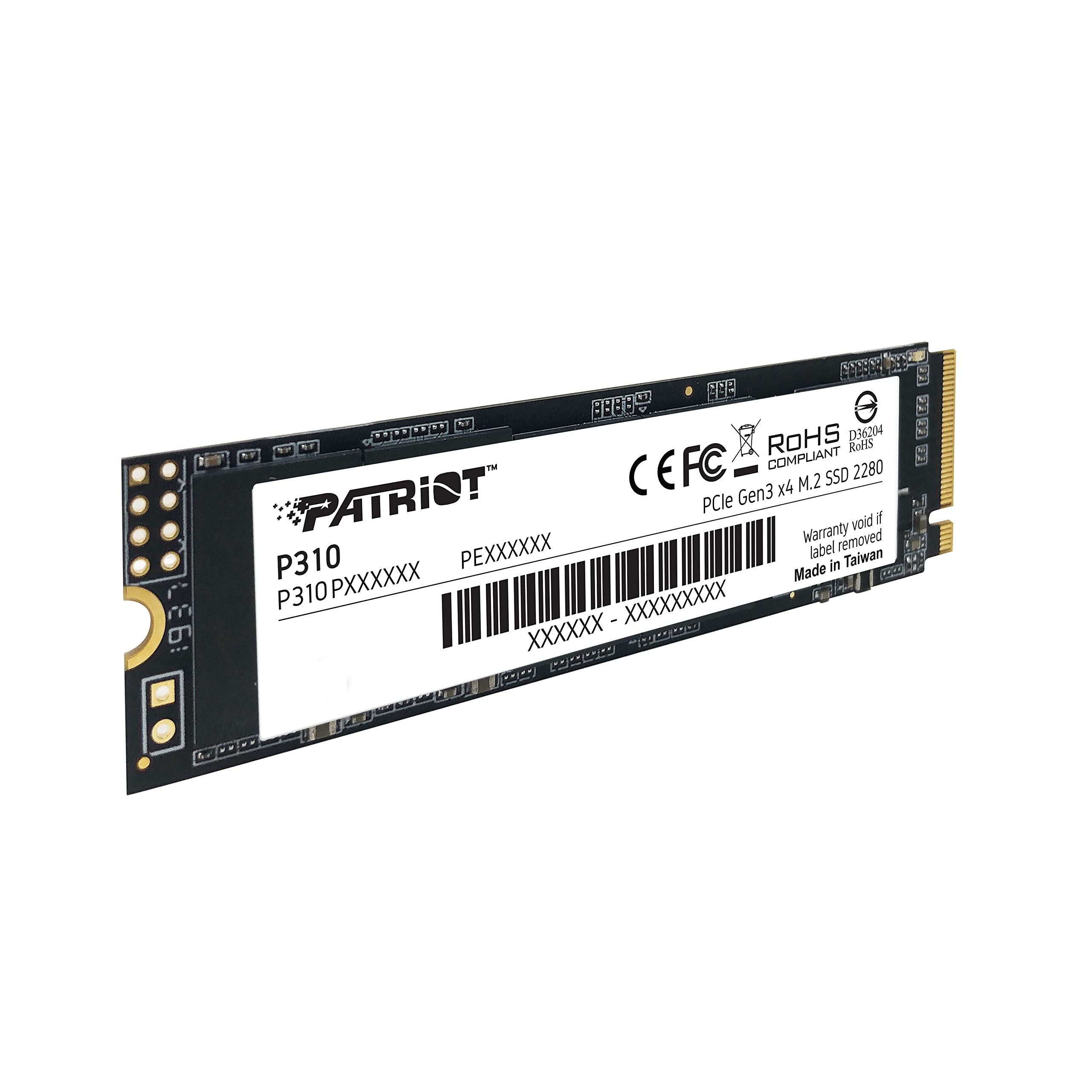 Patriot Memory P310 480GB Internal SSD - NVMe PCIe M.2 Gen3 x 4 - Low-Power Consumption Solid State Drive - P310P480GM28