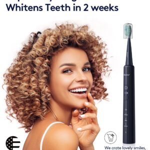 Ducard V7 Pro Electric Toothbrush for Adults- Rechargeable Toothbrush 12 Modes & 9 Brush Heads - 3 Hr Charge Last 60 Days Ultra Sonic Toothbrush for Adults (Navy Blue), (DY-152)