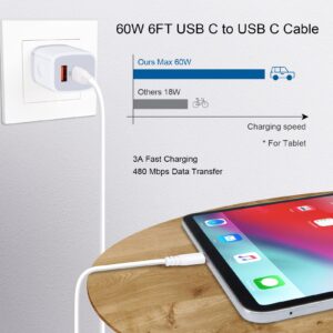 Super Fast Pixel 7a Charger Type C,20W USB C Wall Charger Dual Port Fast Charging Block & 6ft Android Phone Cable for Samsung Galaxy A54 5G,A14,A23,A13,A34,S23,S22,S21 FE,A53,A03s,Z Fold 4;Pixel 7 7A