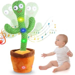 tapolexng dancing cactus toy baby mimicking talking and singing cactus toys 120 songs music repeating what you say plush puppets mimic toy for boy and girl kids gift