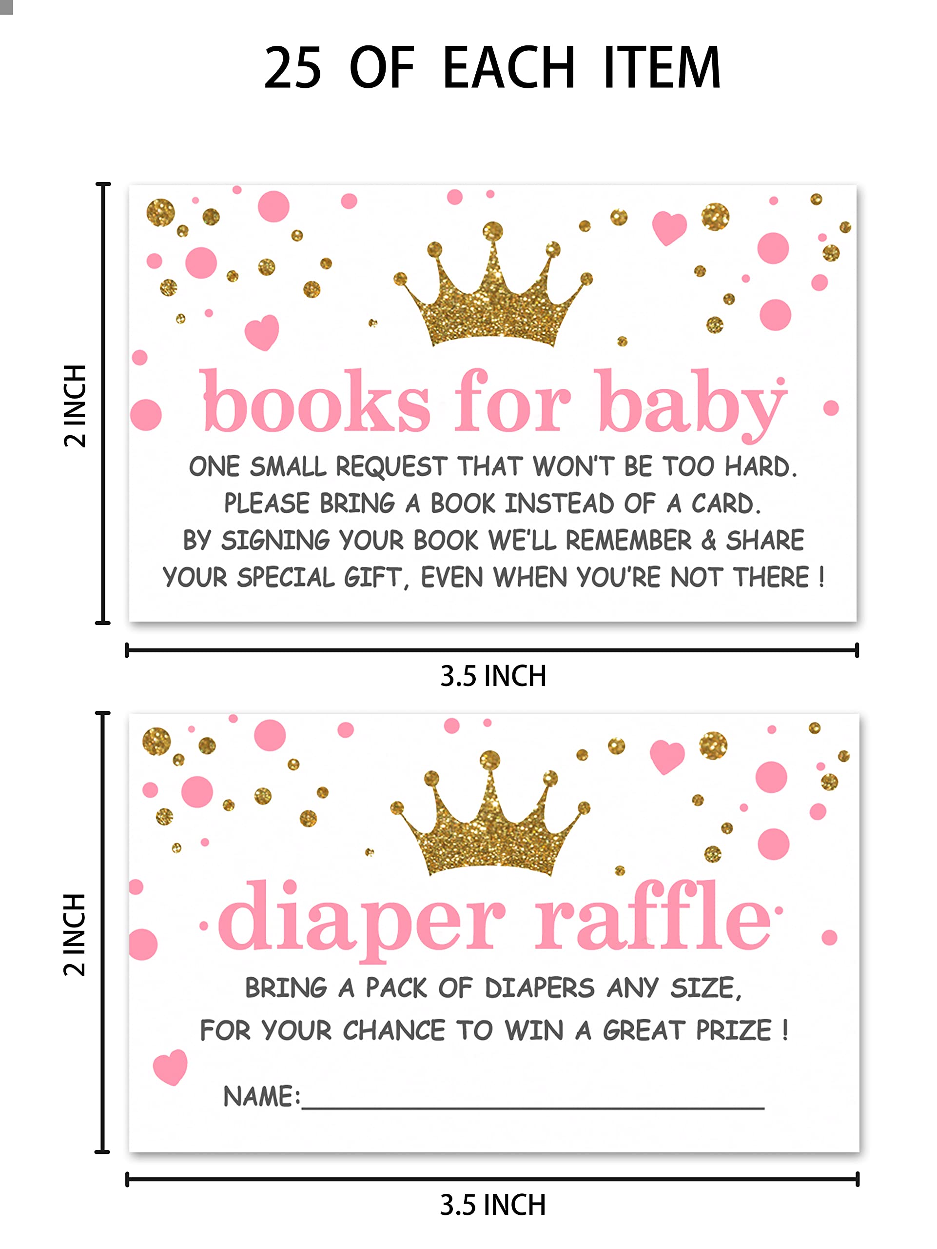 Baby Shower Invitation Set, Books For Baby, Thank You, Diaper Raffle, Fill In Invites Cards, Each Design 25 Cards & Envelopes (Total 100 Cards) – (bb019-taozhuang)