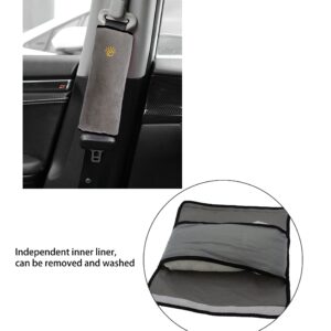 XINYIDAO 2PCs Car seat belt pillow, shoulder pad for car safety belts, seat belt pillow for children's travel, for The head, neck and shoulders in The car, The best gift for Children (grey)