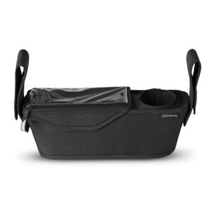 uppababy parent console for ridge stroller/secure zippered pocket + beverage compartments/touch screen phone pocket