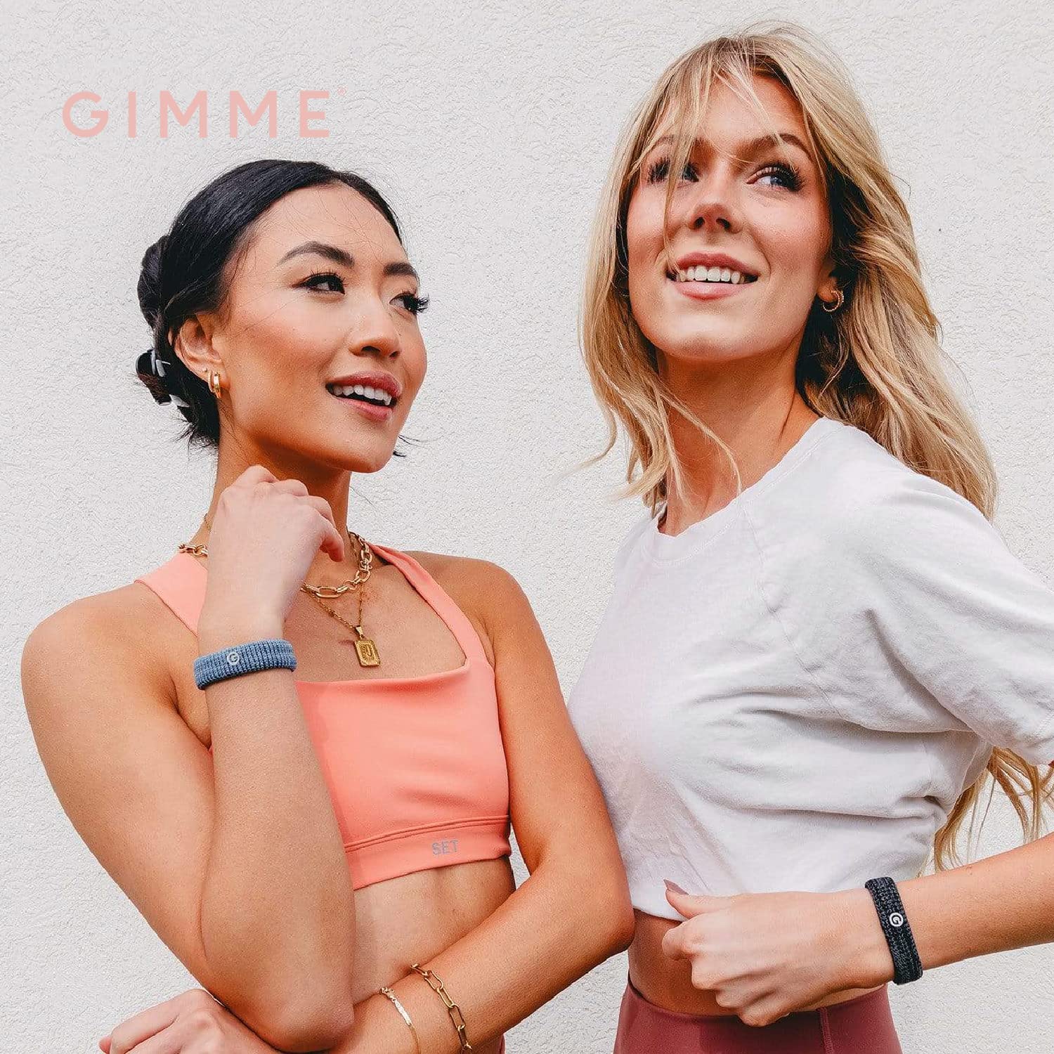 Gimme Beauty - Thick Fit Hair Bands - Heathered - Damage Free Hair Ties - Made with Seamless Microfiber Elastics - Thick + Curly Hair Accessories - No Snagging, Dents, or Breakage (6 Count)