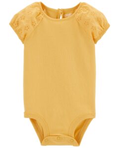 oshkosh b'gosh baby girl's bodysuit, ruffle pink, 12m