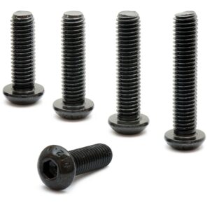 monsterbolts - m4 x 16mm button head socket cap screws, iso 7380, alloy steel, black oxide, 100 pack