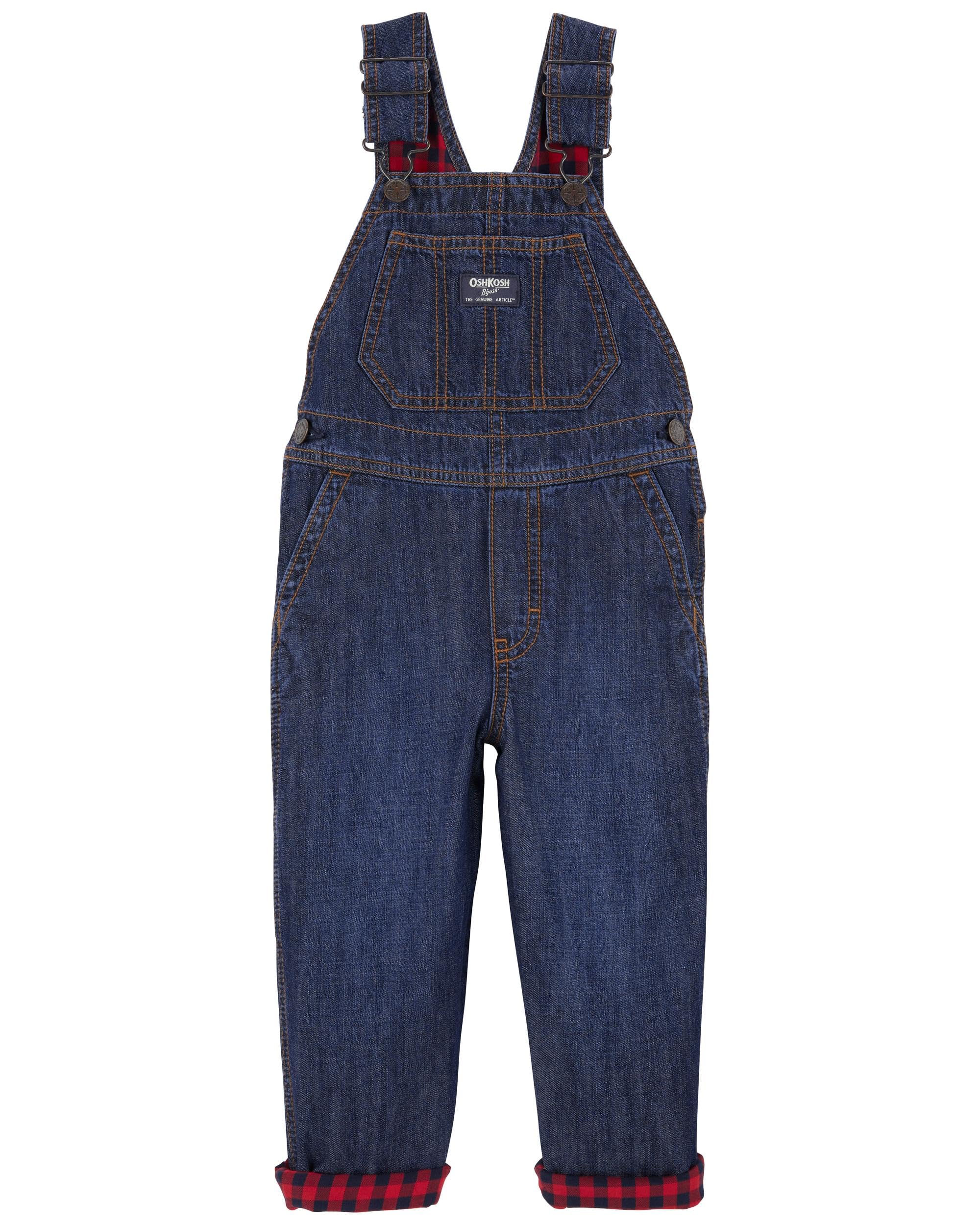 OshKosh B'Gosh Baby Boy's World's Best Overalls, Hickory, 12M