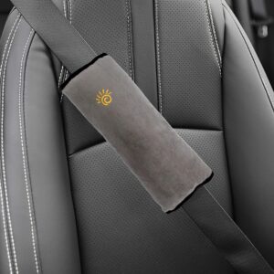 XINYIDAO 2PCs Car seat belt pillow, shoulder pad for car safety belts, seat belt pillow for children's travel, for The head, neck and shoulders in The car, The best gift for Children (grey)