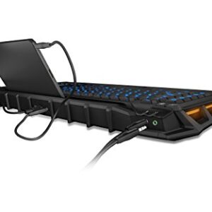 ROCCAT Skeltr - Smart Communication RGB Gaming Keyboard with Universal Device Docking Slot, Black (Renewed)